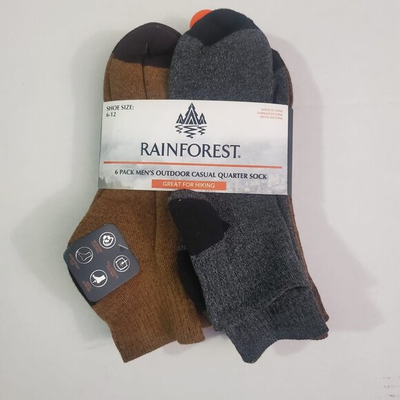 RAINFOREST | Underwear & Socks | Rainforest Mens 6pairs Outdoor Casual ...
